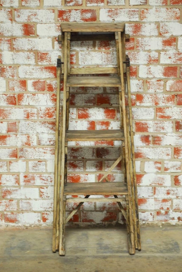 19th Century English Lattice Step Ladder by Gainsford and Co. at 1stDibs