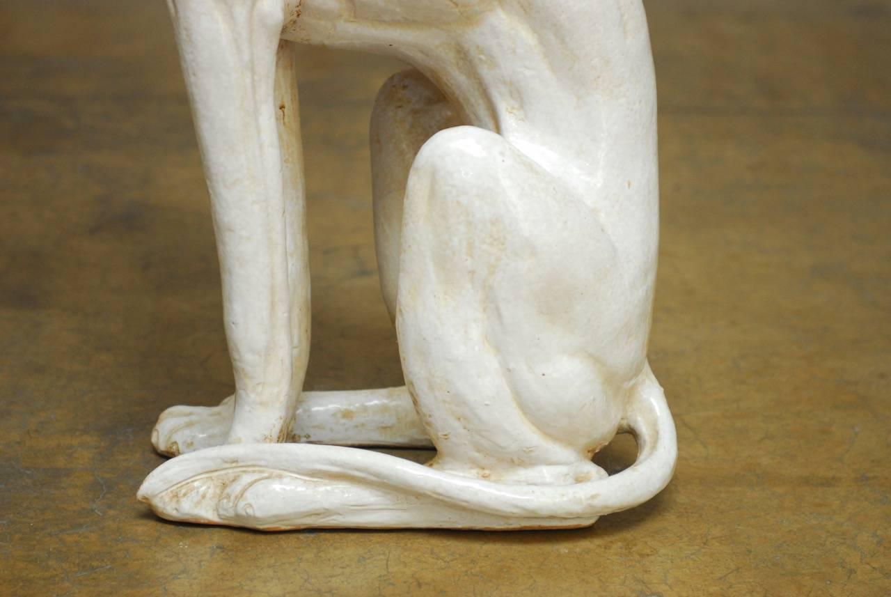 Mid-Century Modern Italian Ceramic Greyhound Dog Sculpture at 1stDibs ...