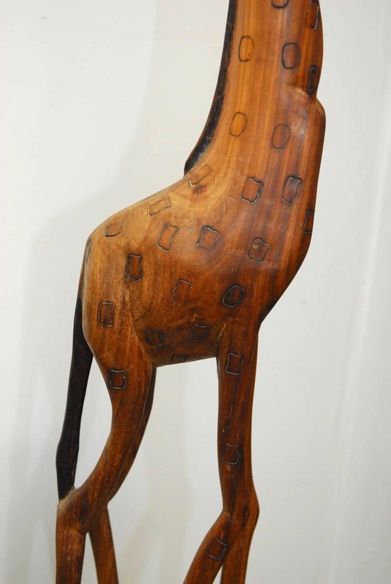 Pair of Namibian Hand-Carved Giraffe Sculptures at 1stDibs | dolf wood ...
