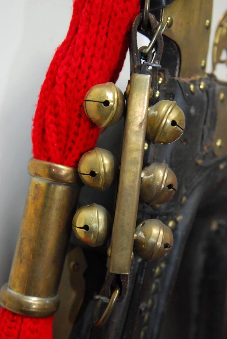 Dutch Equestrian Harness Collar Tack Hames with Sleigh Bells at 1stDibs