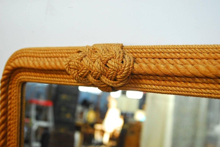 Monumental Maritime Nautical Rope Knot Mirror at 1stDibs