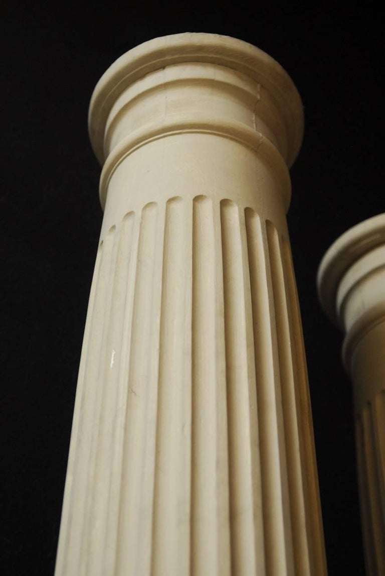 Pair of Neoclassical Fluted Wood Columns at 1stDibs
