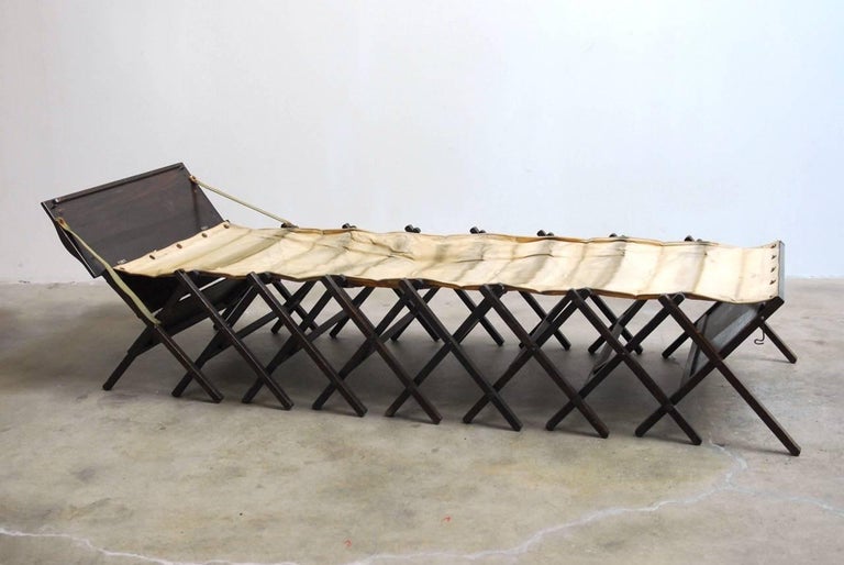 WWI British Officer's Campaign Field Cot Desk or Cabinetta at 1stDibs