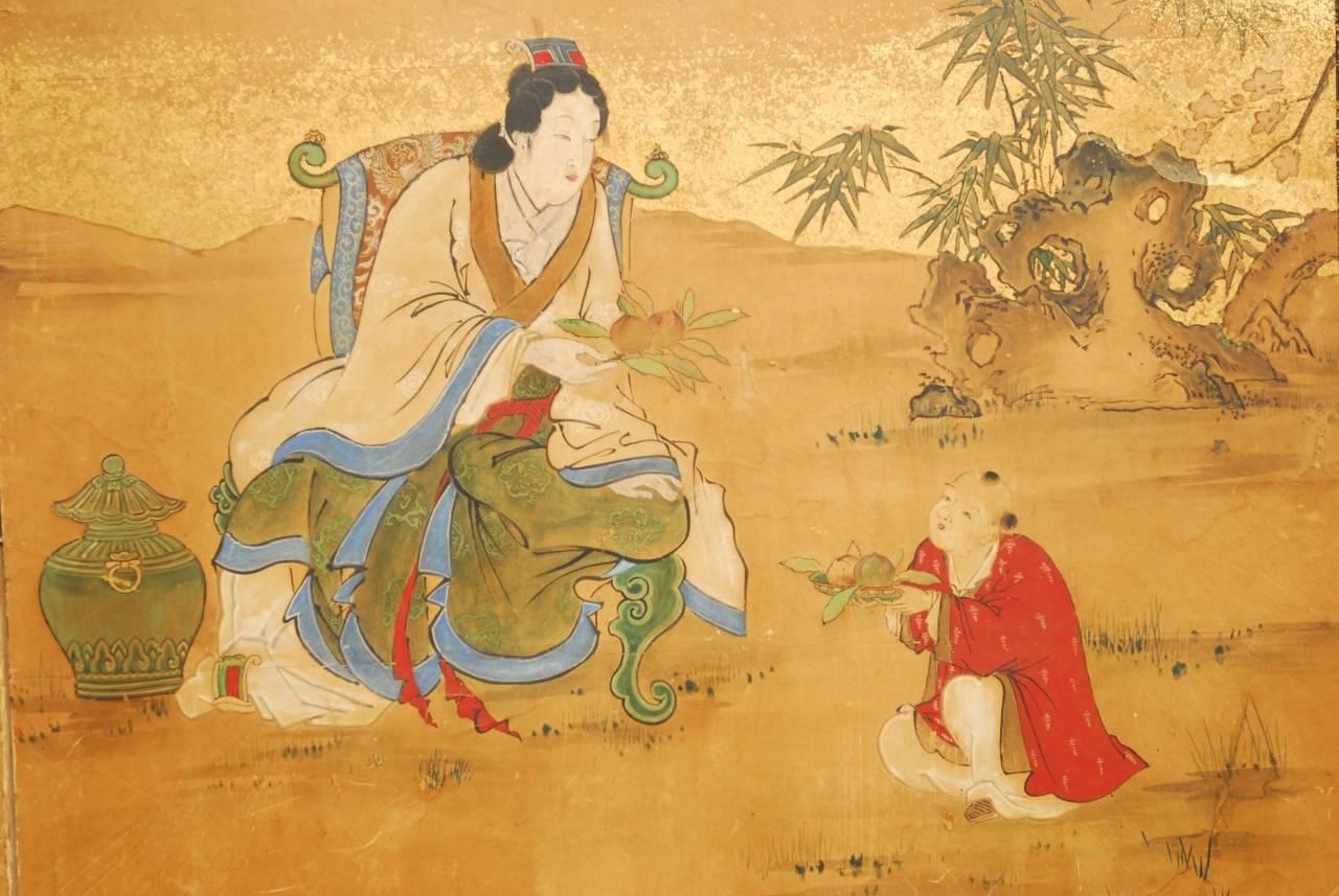 18th Century Japanese Two-Panel Kano School Screen at 1stDibs ...