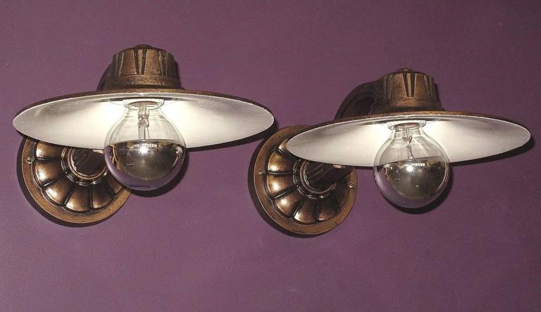 Vintage Service Station Gooseneck Brackets, circa 1935 For Sale at 1stDibs