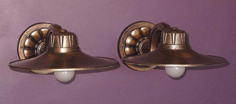 Vintage Service Station Gooseneck Brackets, circa 1935 For Sale at 1stDibs