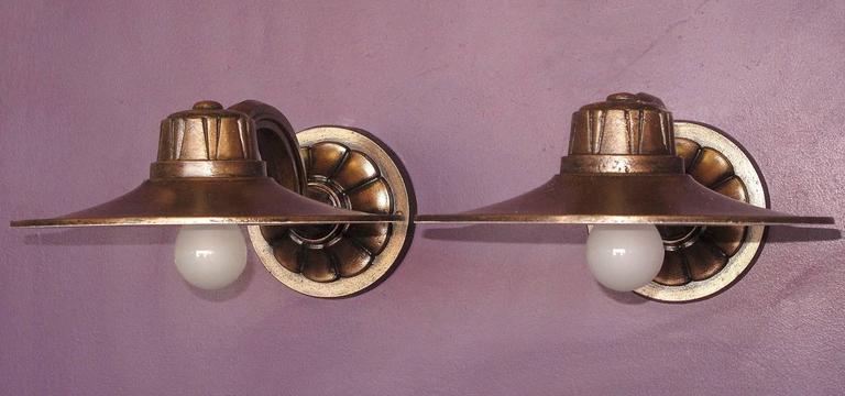 Vintage Service Station Gooseneck Brackets, circa 1935 For Sale at 1stDibs