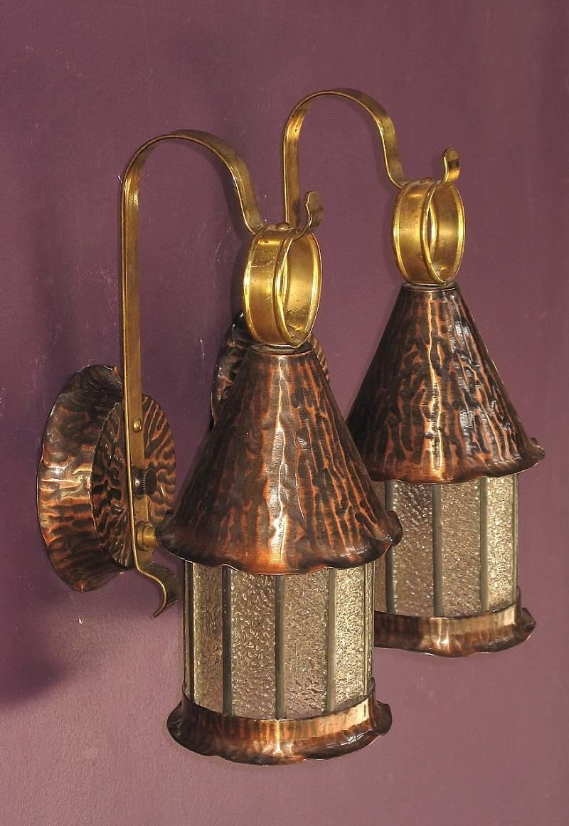Copper and Brass Porch Lights, 1940s-1950s For Sale at 1stdibs