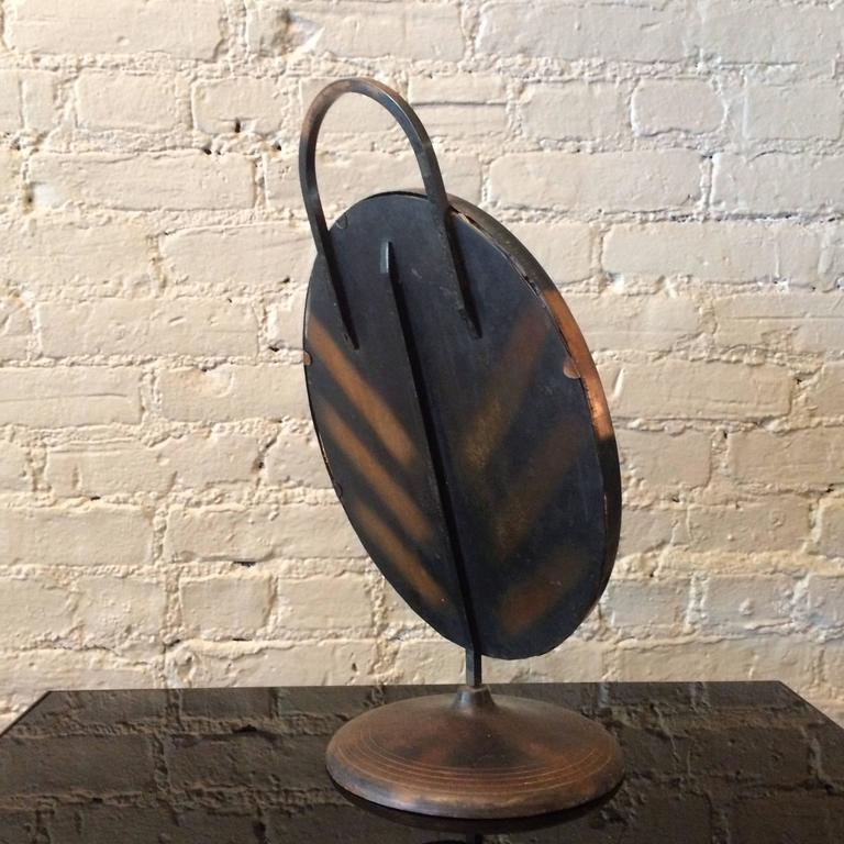 Japanned Copper Art Deco Fixed Tilt Shaving Mirror at 1stDibs
