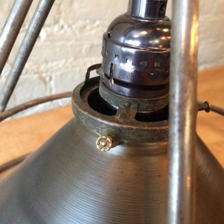 Custom Industrial Gunmetal and Brushed Steel Pendant Lights For Sale at ...