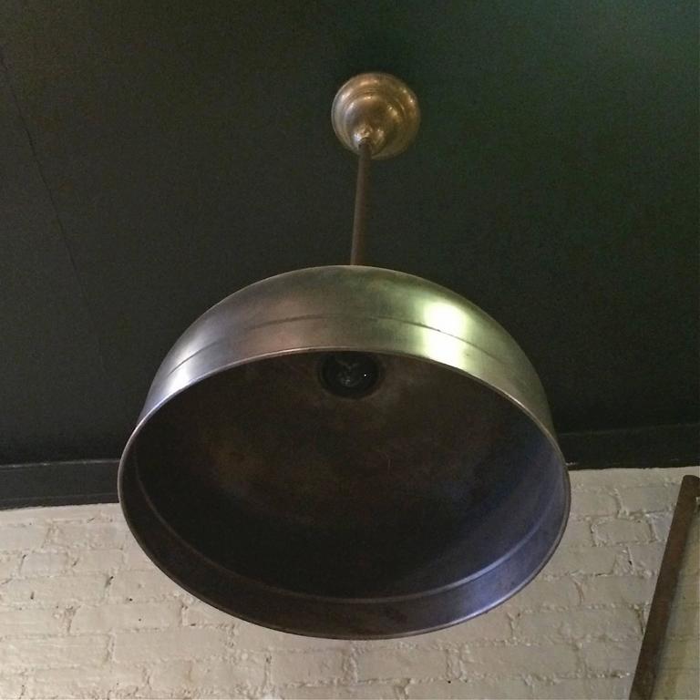 Industrial Brushed Steel Dome Billiard Pendant Light By Brunswick Co ...