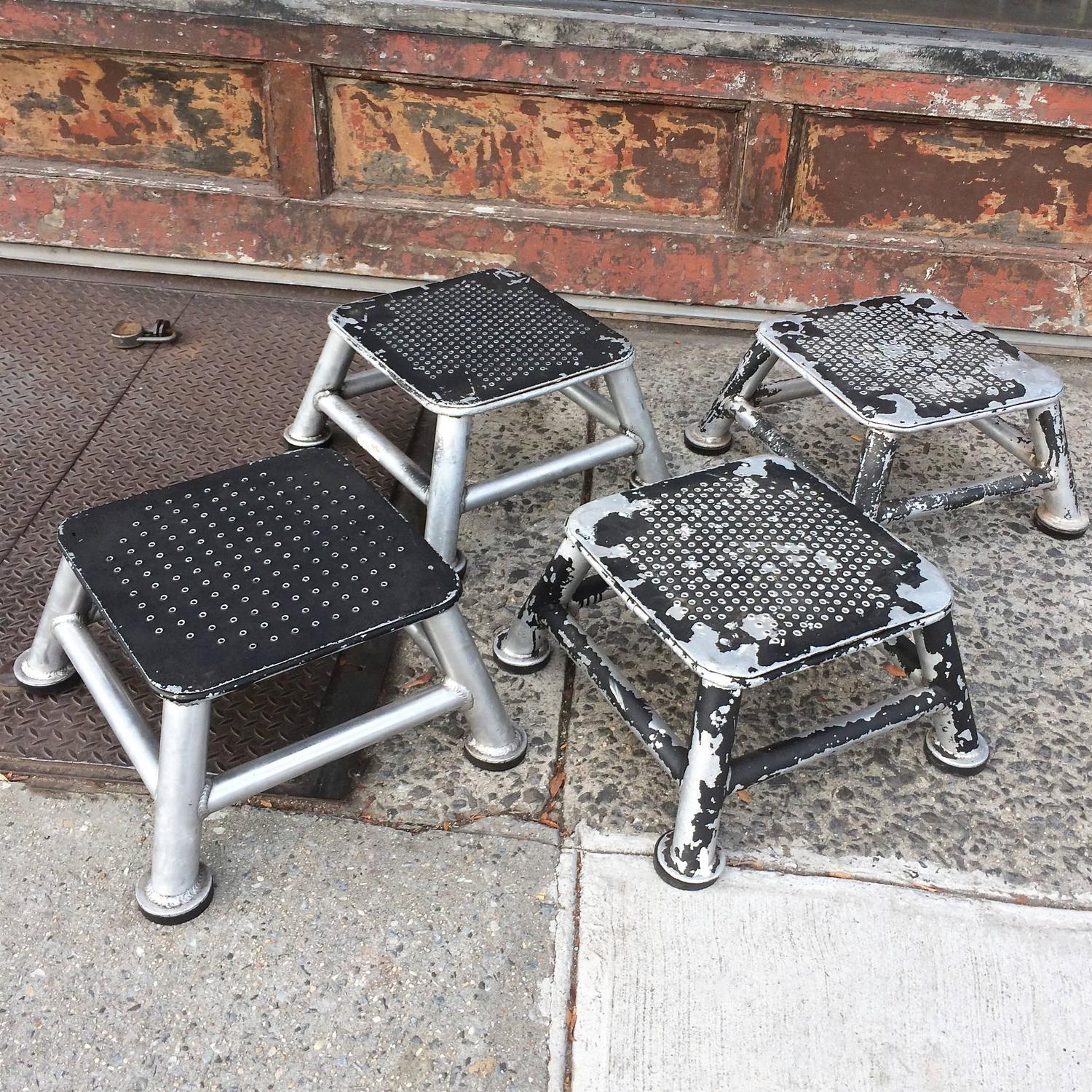 Industrial Aluminum Train Station Step Stools For Sale at 1stdibs
