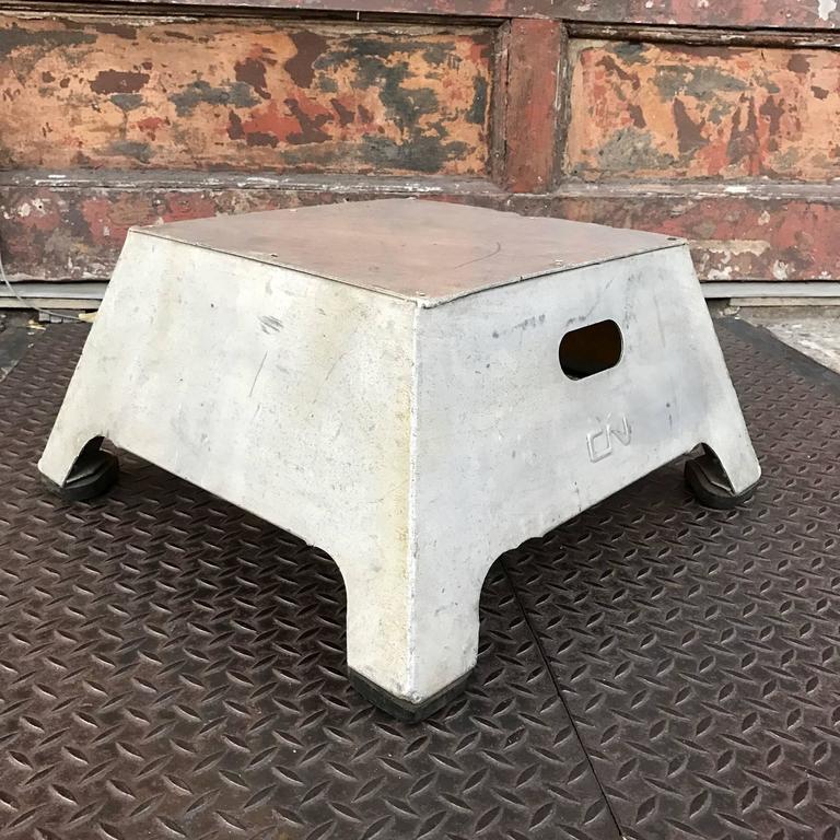 Industrial Aluminum Train Conductor Stool at 1stDibs