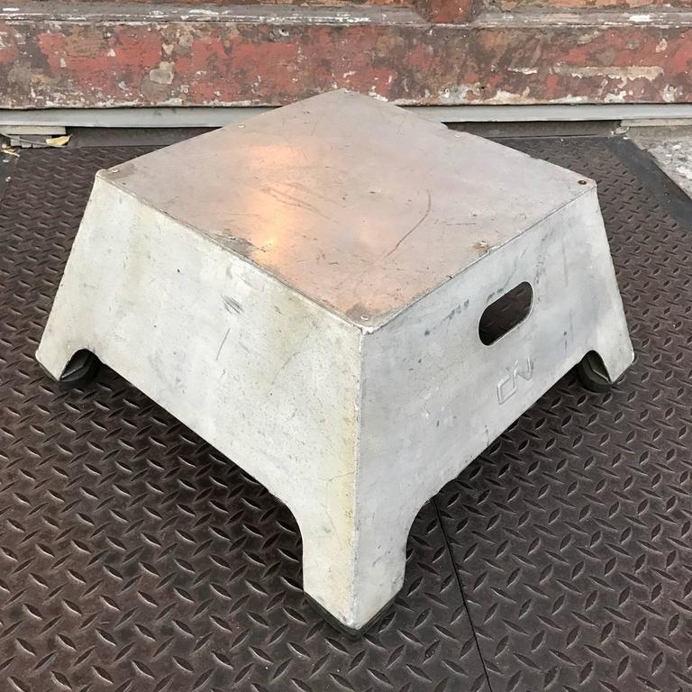Industrial Aluminum Train Conductor Stool at 1stDibs