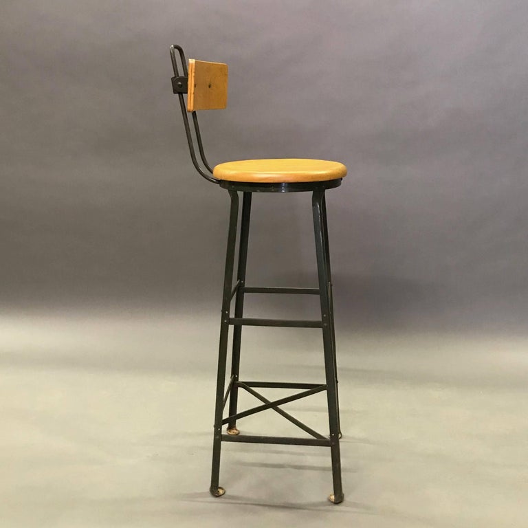 Tall Industrial Train Station Switchboard Operator Stool For Sale at ...