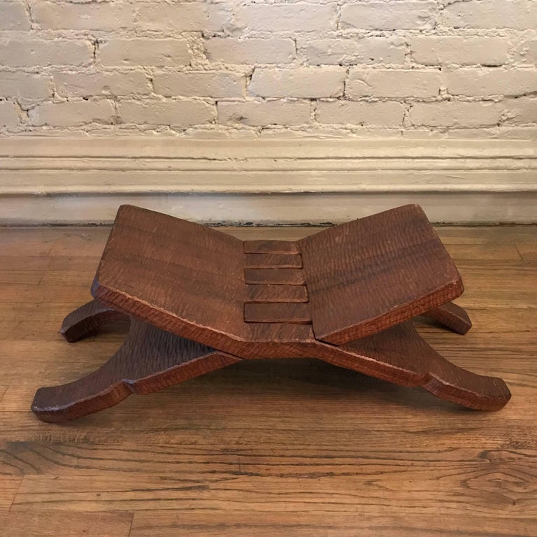 Hand-Carved Mahogany Folding Book Cradle at 1stDibs | wooden book cradle