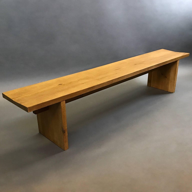 Minimal Craftsman Made Oak Bench at 1stDibs | craftsman style bench