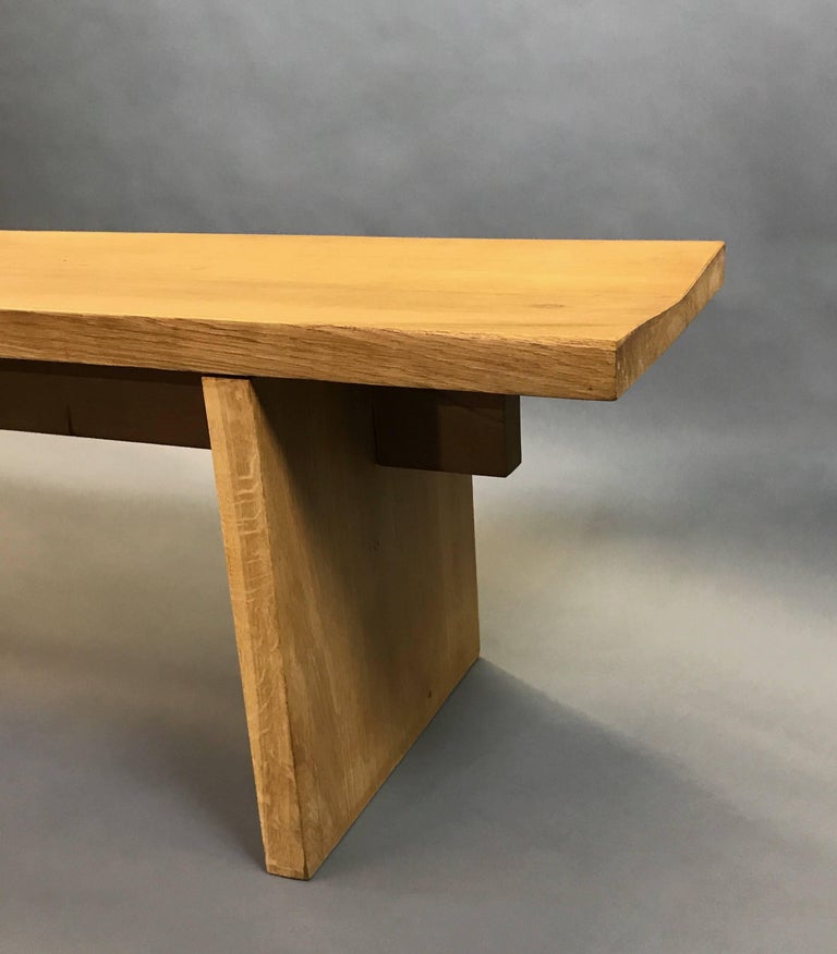 Minimal Craftsman Made Oak Bench at 1stDibs | craftsman style bench