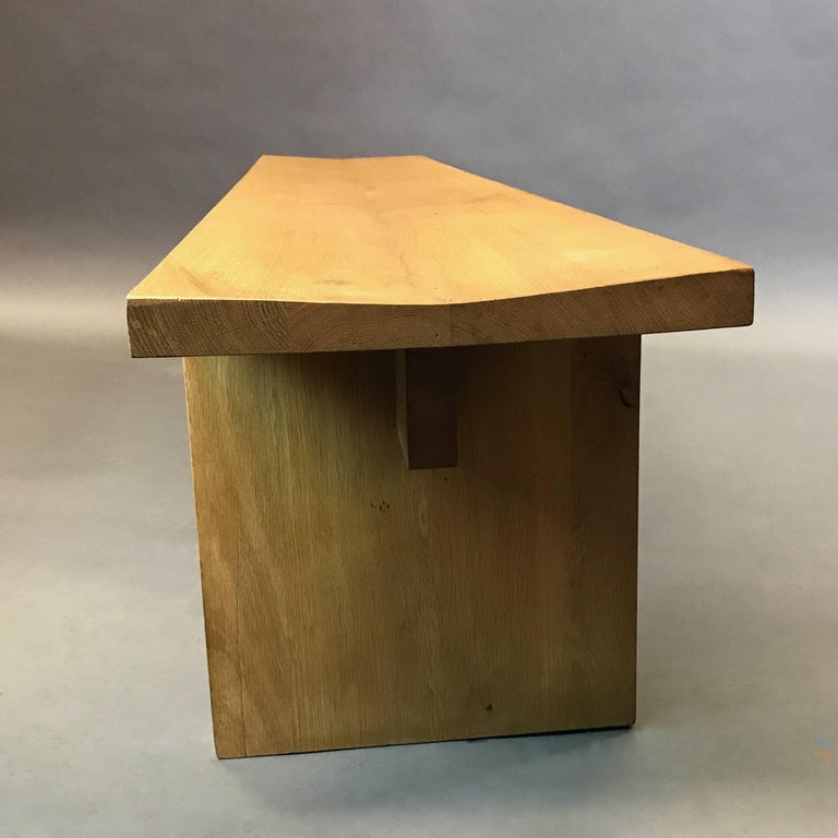 Minimal Craftsman Made Oak Bench at 1stDibs | craftsman style bench