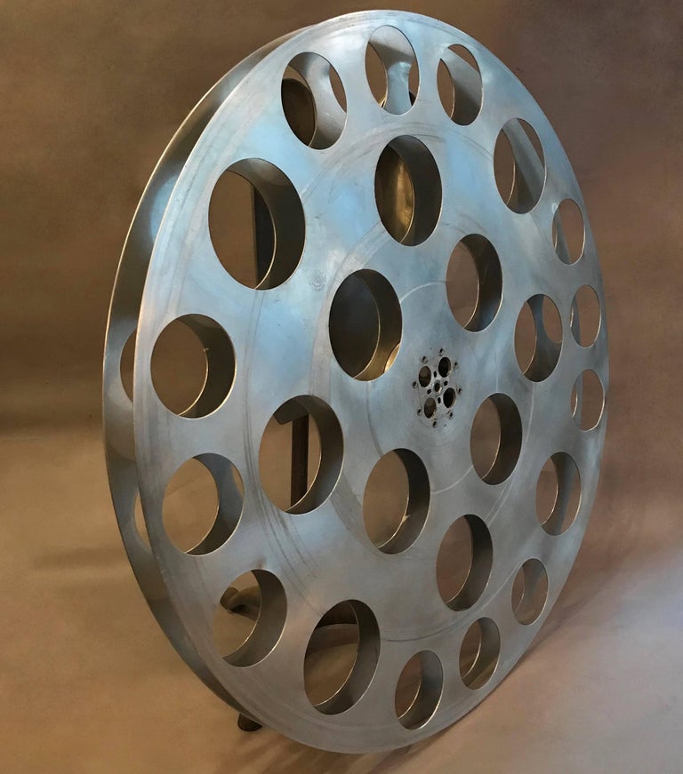 Oversized Industrial Aluminum Film Reel by Goldberg at 1stDibs