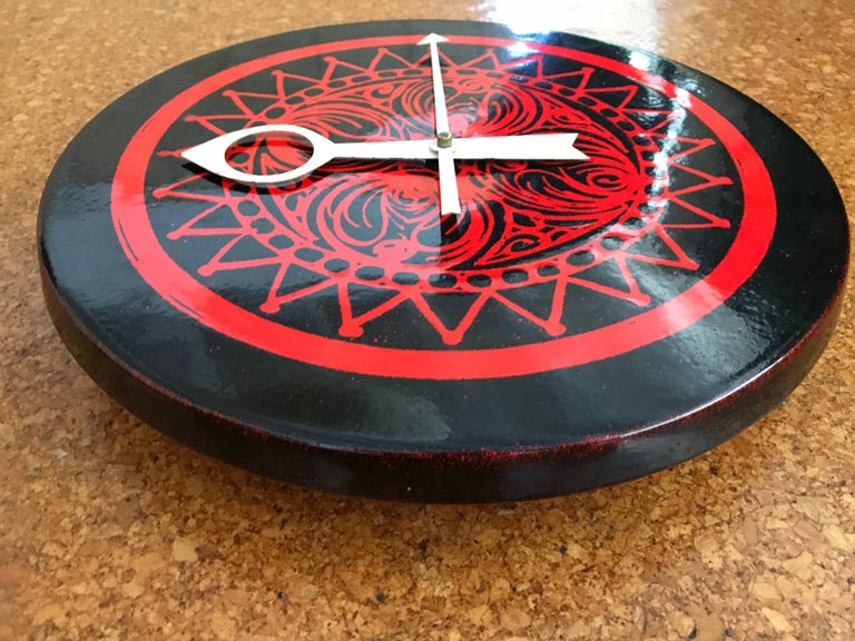 Rare Glaze Meridian Clock by Alvino Bagni and George Nelson for Howard ...