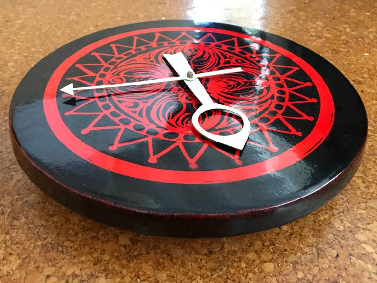 Rare Glaze Meridian Clock by Alvino Bagni and George Nelson for Howard ...