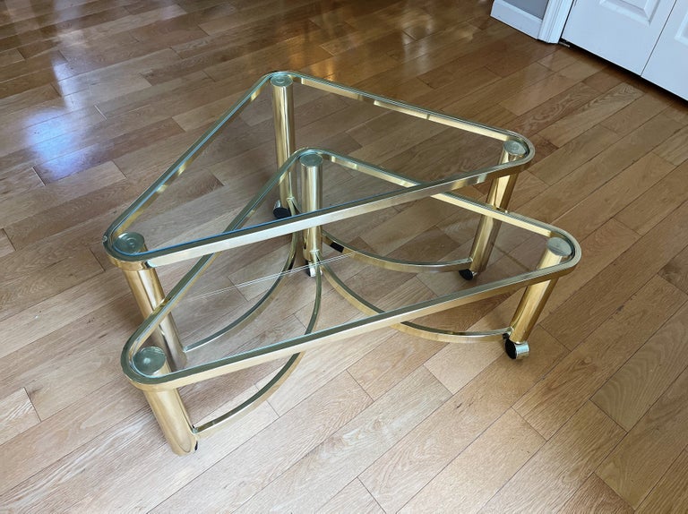 Design Institute America Triangular Nesting Tables on Casters, 1984 For ...
