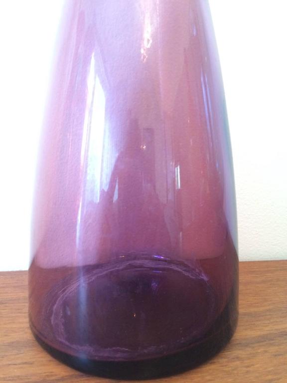 Midcentury Purple Blenko Vase with Plug at 1stDibs | blenko purple vase