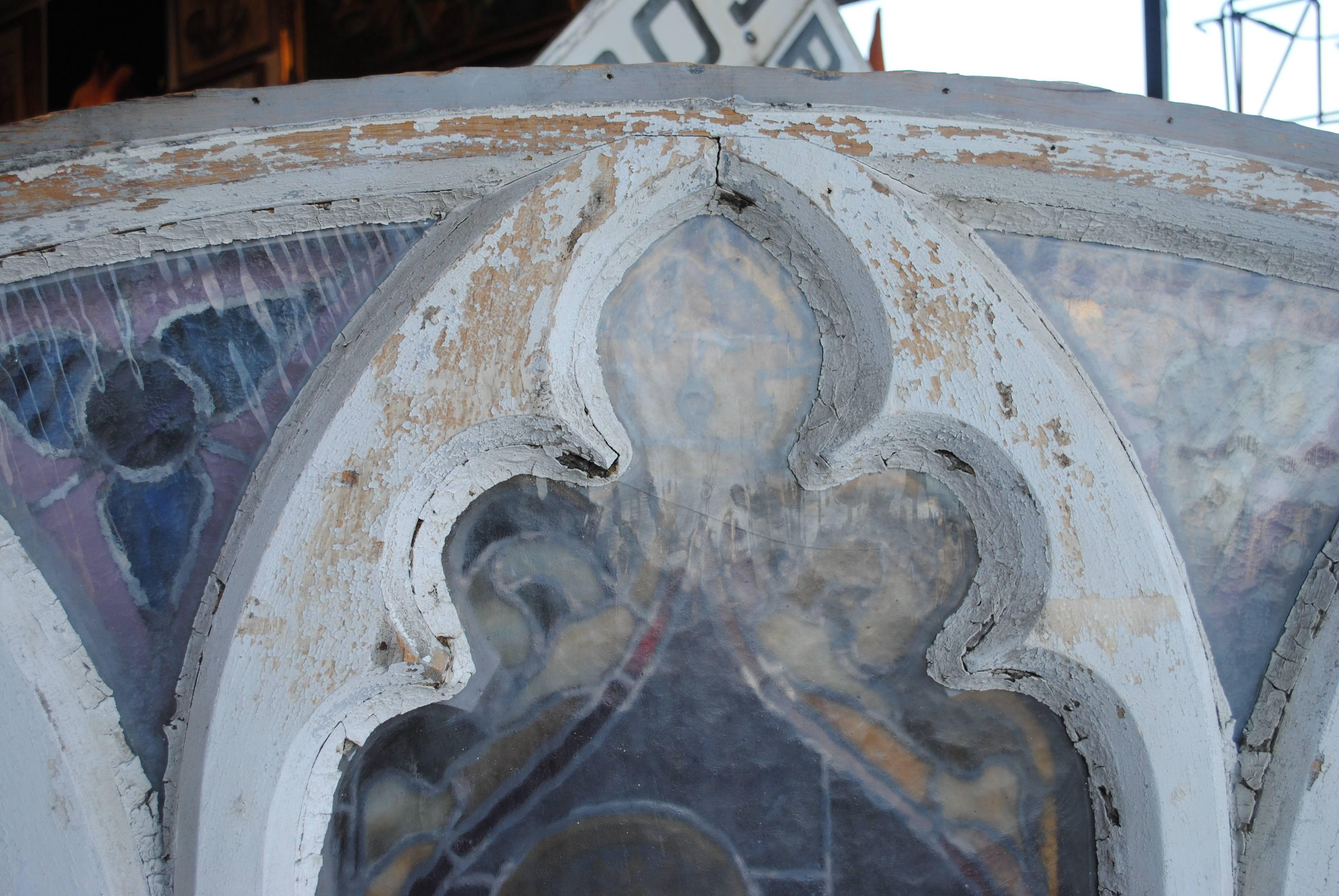 Vintage Stained Glass Church Window at 1stDibs