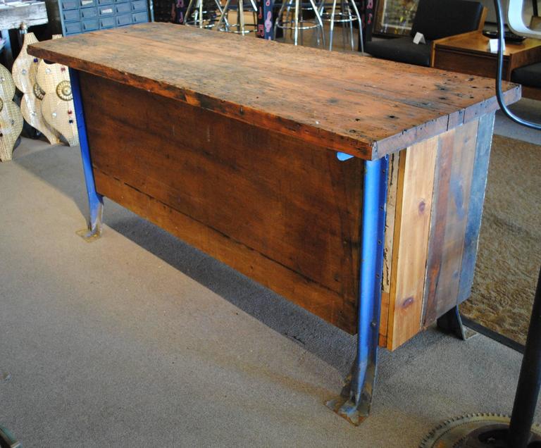 Vintage Industrial Workbench For Sale at 1stDibs