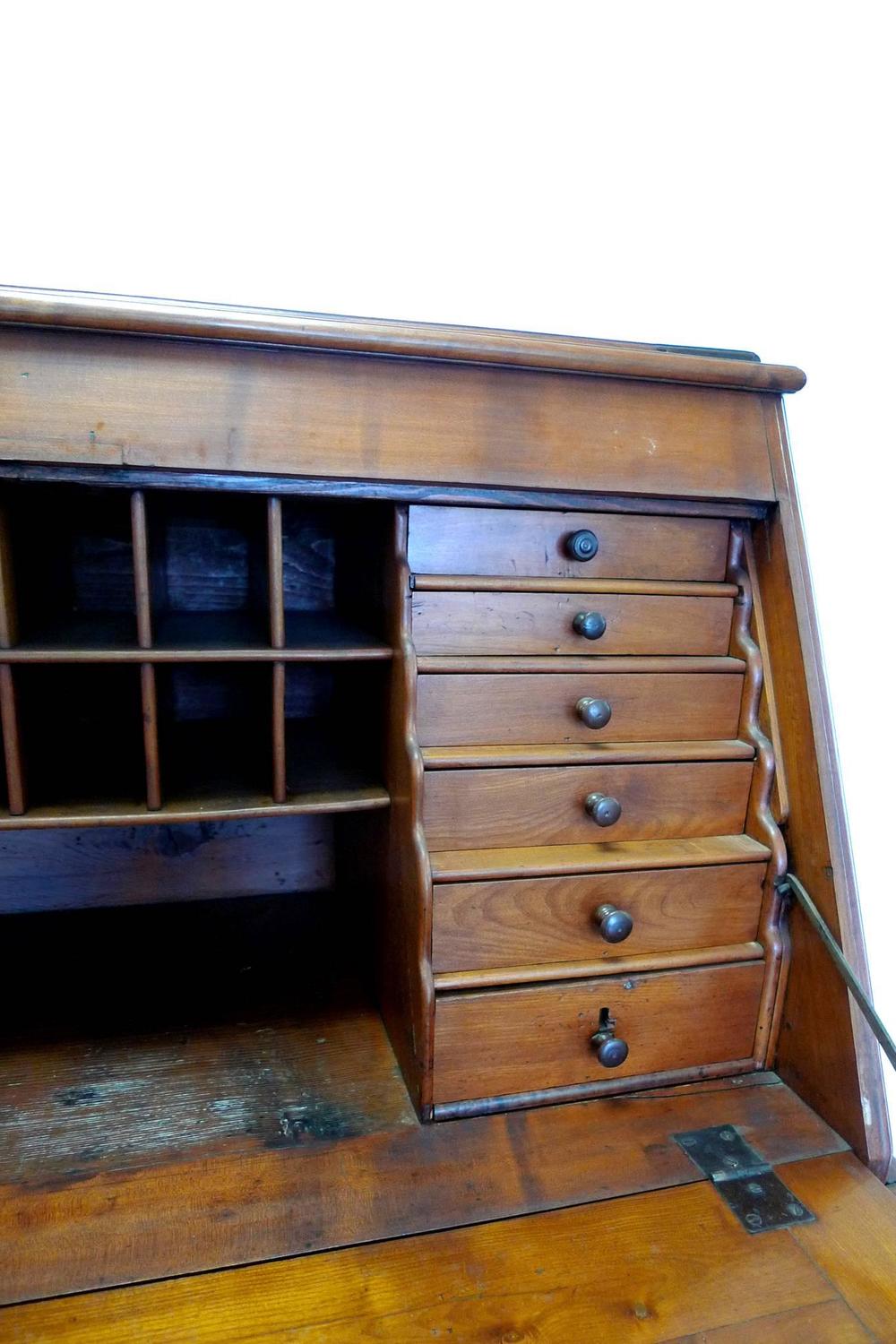 19th Century Swiss Drop-Leaf Secretary Desk and Chest at 1stdibs