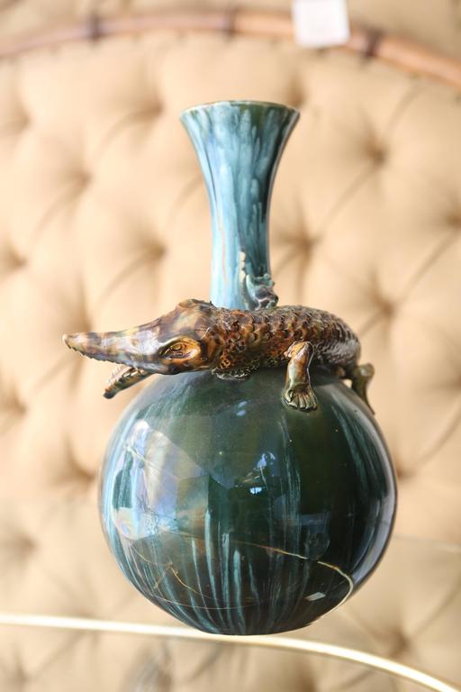19th Century Majolica Palissy Vase at 1stDibs
