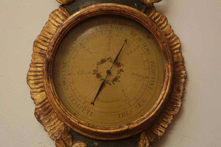 Louis XVI French Giltwood Barometer and Thermometer, 18th Century at ...