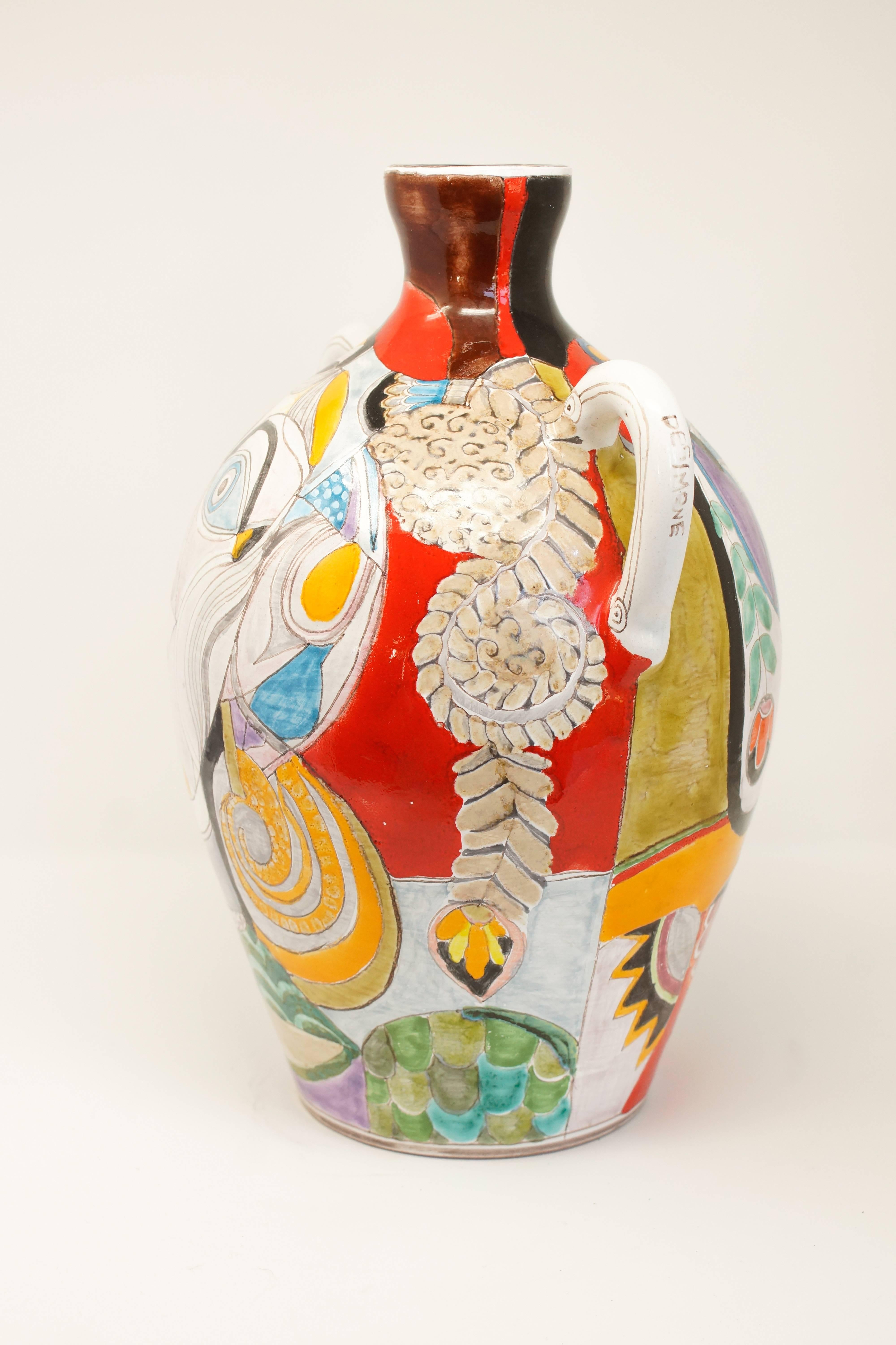 Vintage Italian Vase by DeSimone at 1stDibs | desimone vase