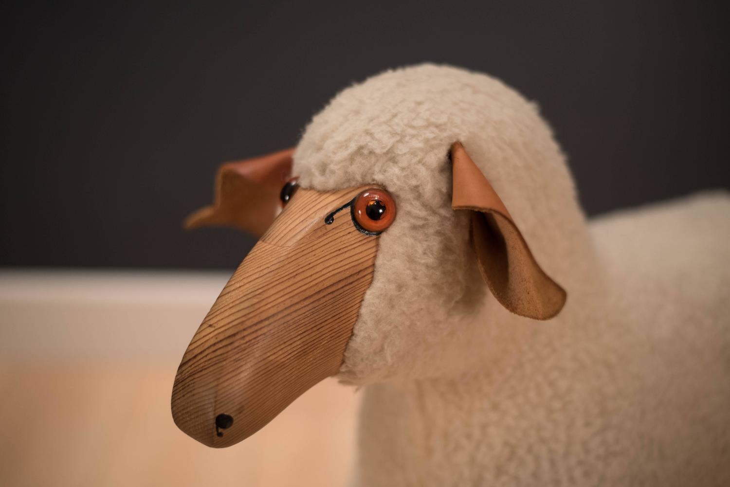 Vintage Lalanne Style Decorative Sheep Sculpture For Sale at 1stdibs