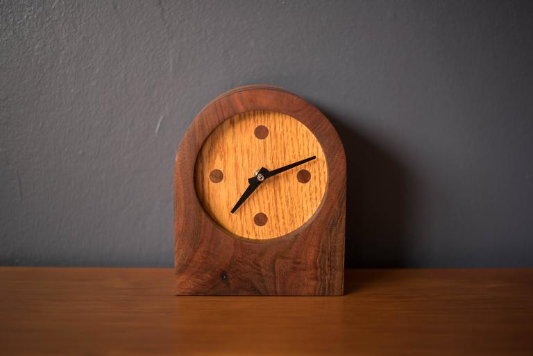 Vintage Walnut and Oak Studio Clock at 1stDibs | studio clocks