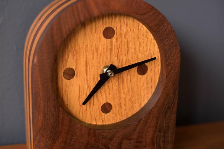 Vintage Walnut and Oak Studio Clock at 1stDibs | studio clocks