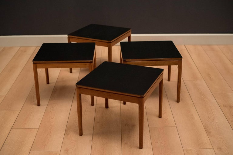 Mid Century Drexel Declaration Coffee Table with Nesting Stool Tables ...