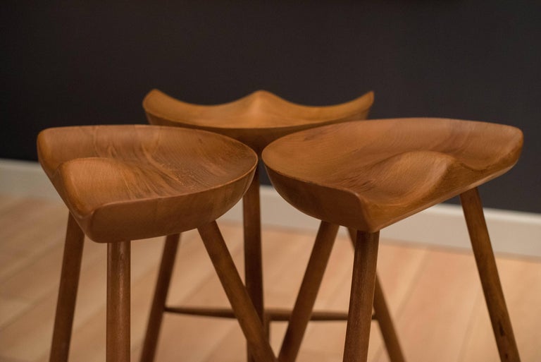 Mogens Lassen Style Three-Legged Bar Stools at 1stDibs | three legged ...