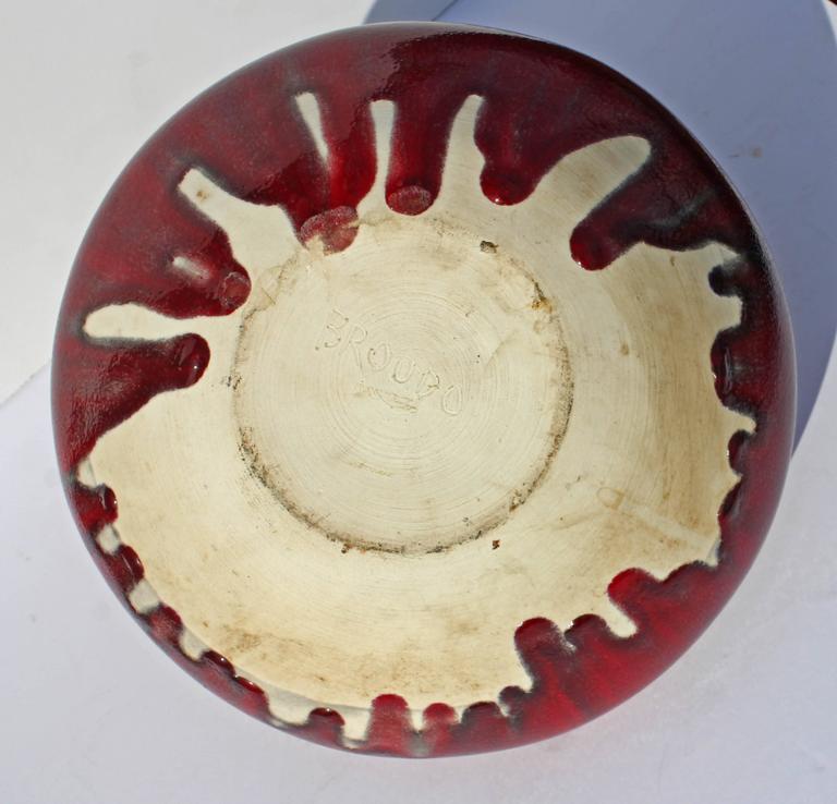 Mid-Century Modernist Glazed Ceramic Vase by Broudo at 1stDibs