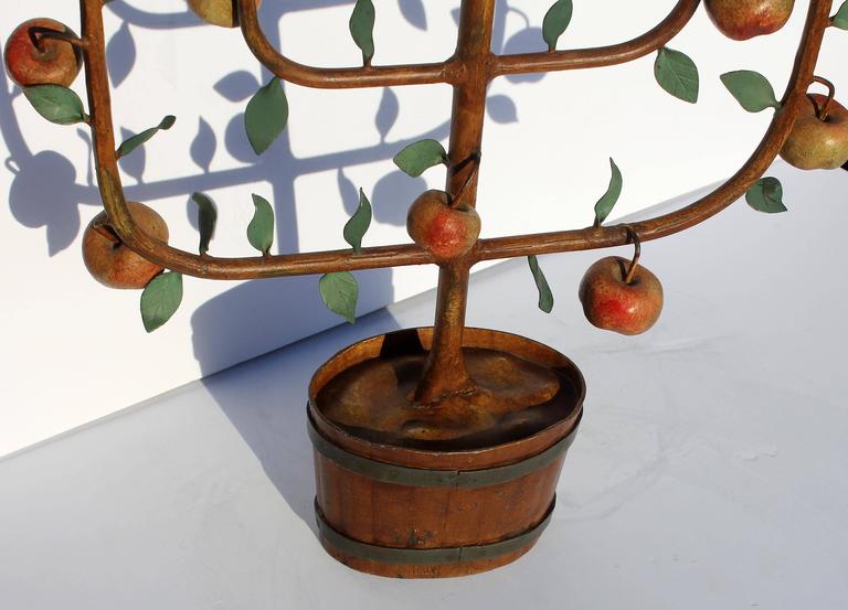 Italian Modern Wrought Iron Apple Tree Sculpture at 1stDibs