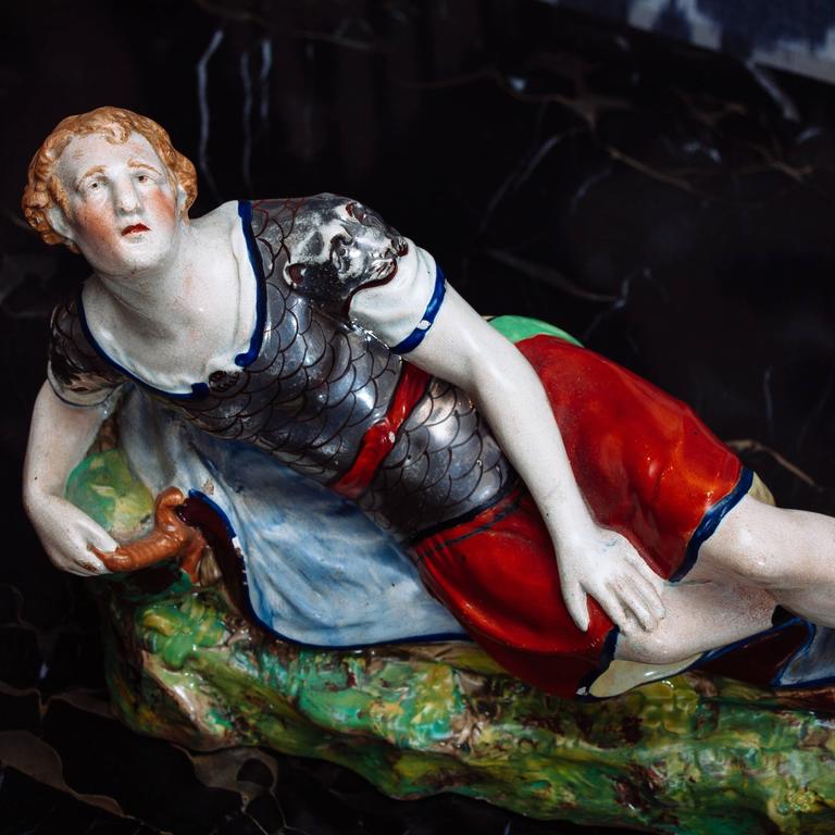 Pair of Enoch Wood Pearl Ware Figures “Antony and Cleopatra” For Sale ...