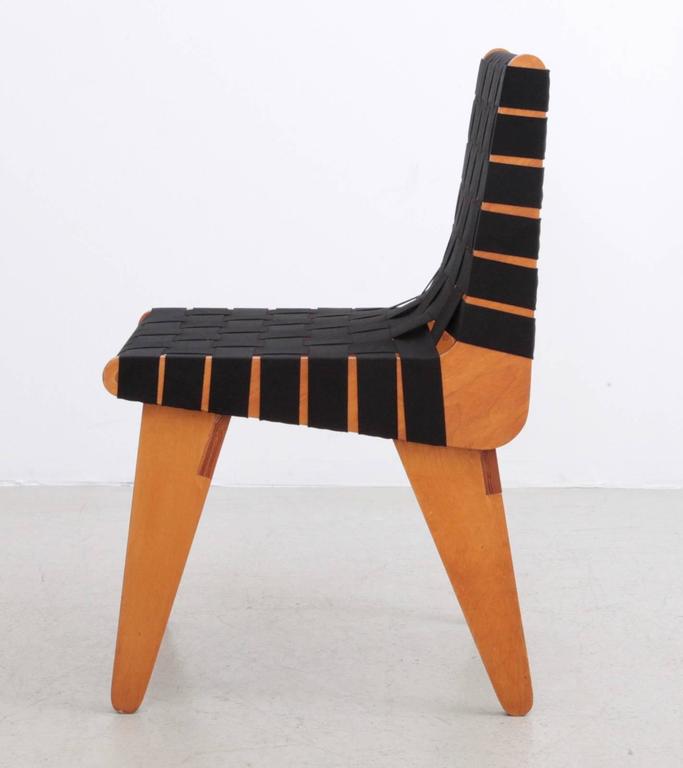 1949 Klaus Grabe Plywood Chair in Black Webbing For Sale at 1stdibs