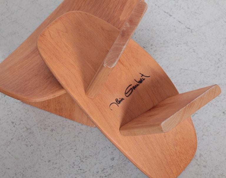 Pair of French Meditation Wood Shoggi Stool by Alain Gaubert, Beechwood ...