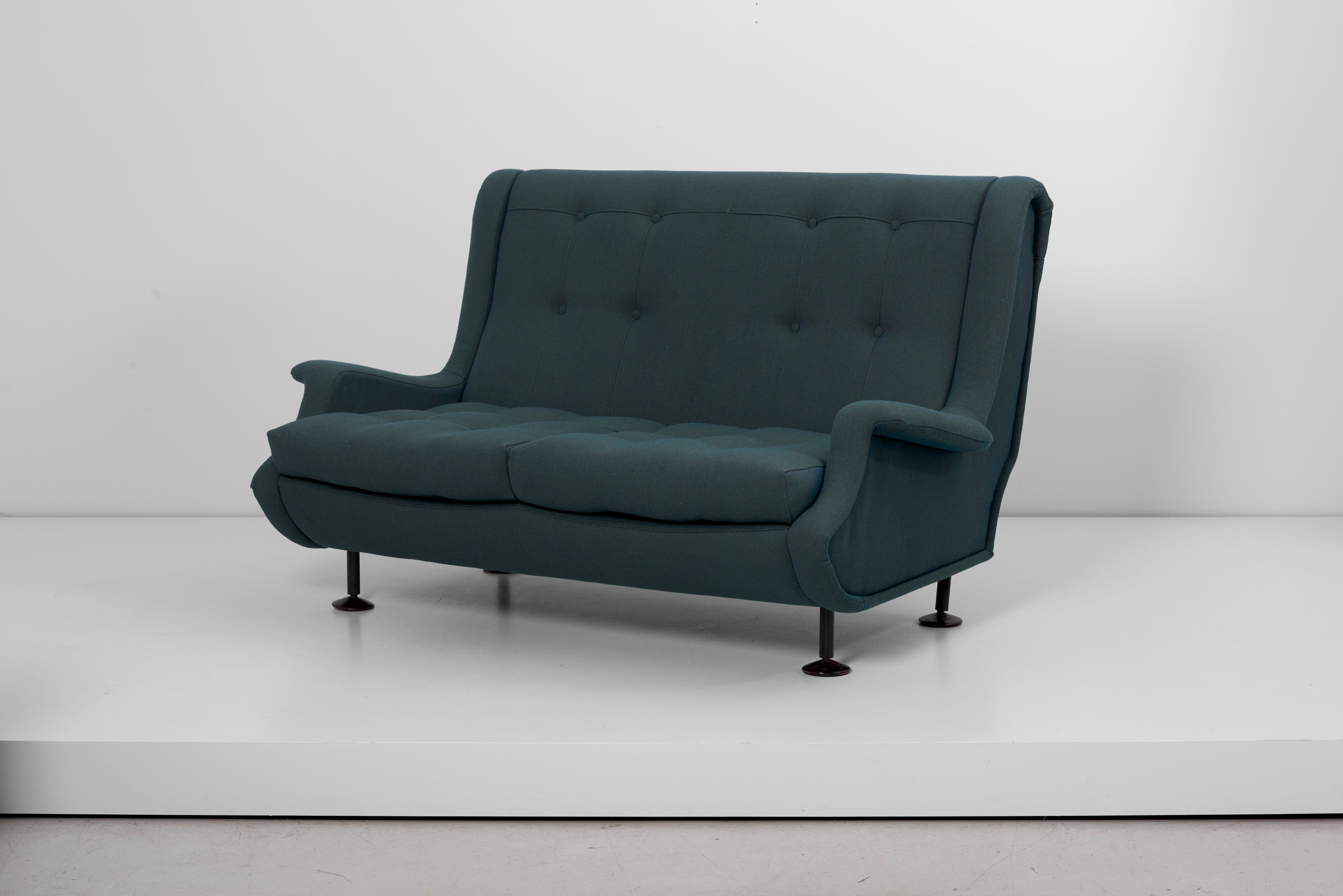 Armchair with stool, model "Regent" by Marco Zanuso, Arflex Italy, 1960 ...