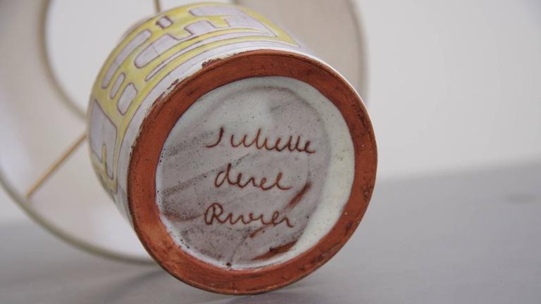 Pair of Ceramic Table Lamps by Juliene Derel Rivier at 1stDibs