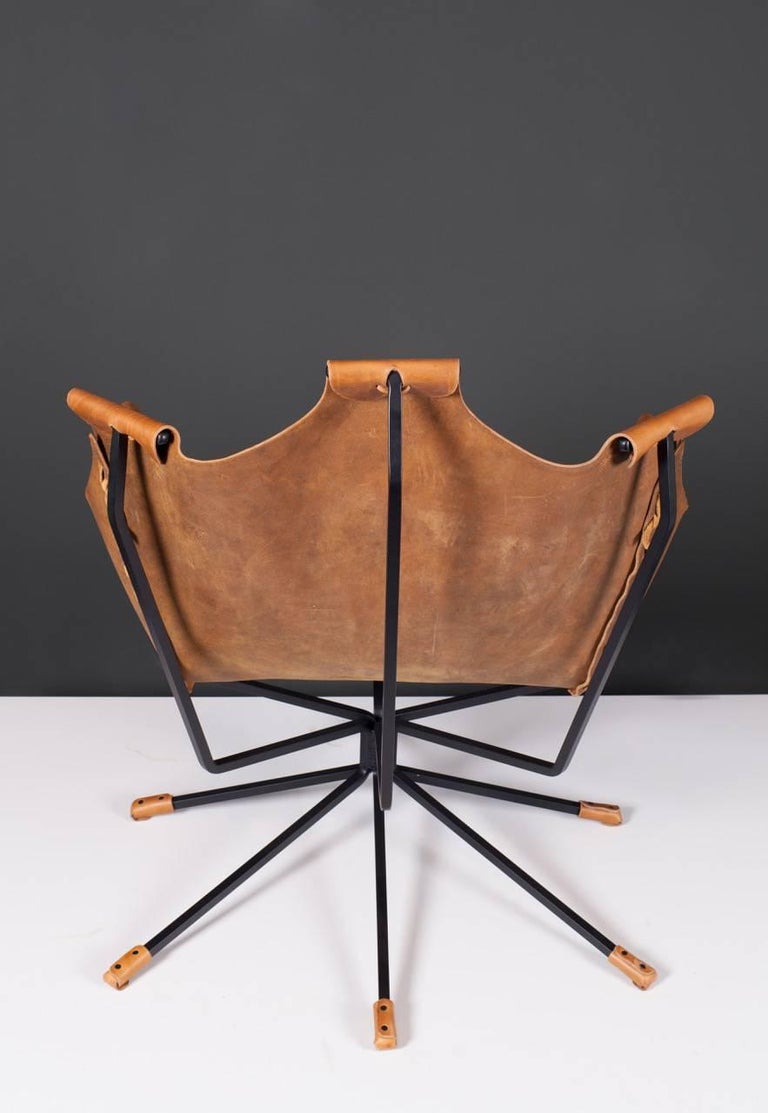 Flight of Fancy Lounge Chair in brown cognac leather by Dan Wenger For ...
