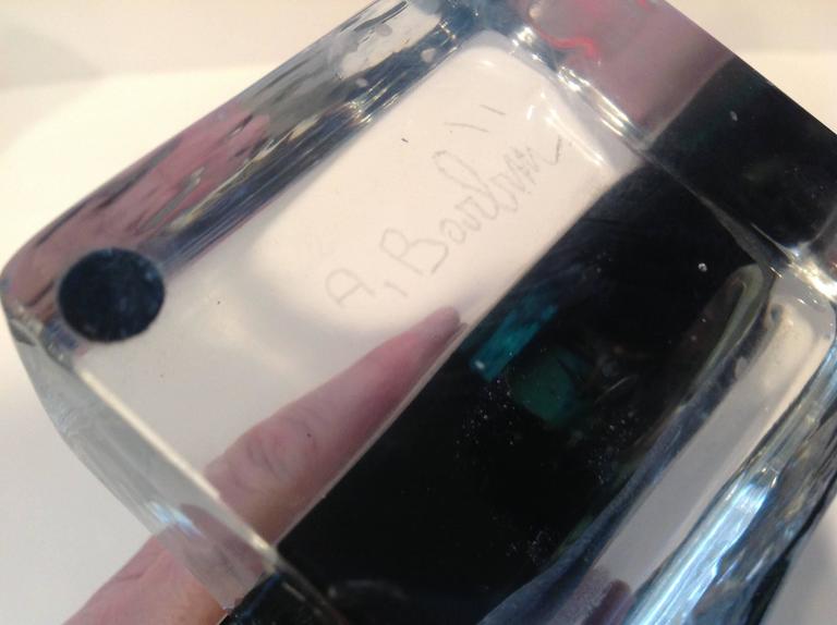 Rare Pair of Alfredo Barbini Signed Murano Volcano Sculptures at 1stDibs