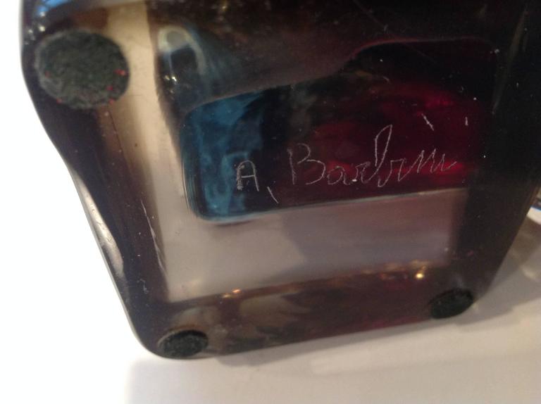 Rare Pair of Alfredo Barbini Signed Murano Volcano Sculptures at 1stDibs