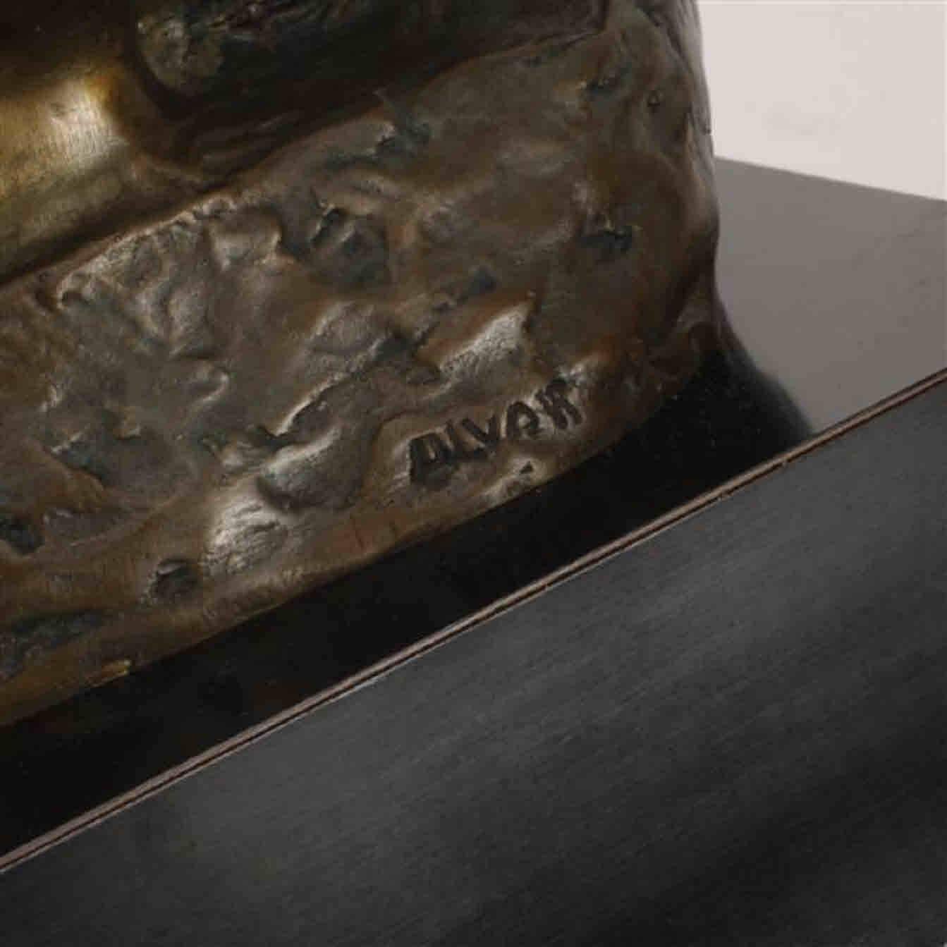 Girl with Dove Bronze Sculpture by Sunol Alvar La Paloma For Sale at ...